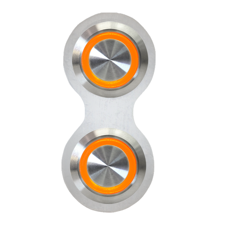 Retro Billet Aluminum 12V Momentary Push Button Switch Orange or White ...