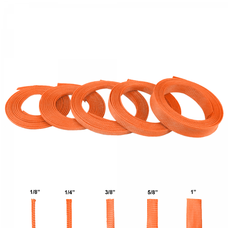 Orange Ultra Wrap Wire Loom Variety Pack - 50 Feet Total