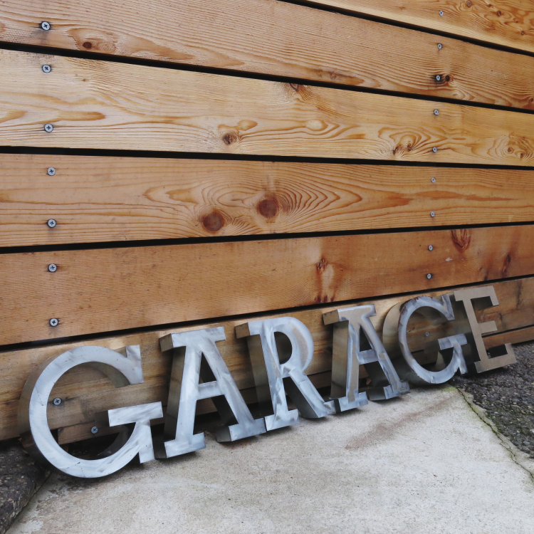 GARAGE Metal Letter Kit Sign