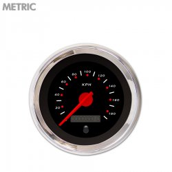 Speedo Ga. - Metric Pegged Black, Rd Mod Nedl, Chrome Trm Rings Style ...