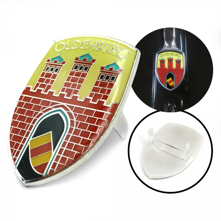 VW Oldenburg Crest Hood Badge Crest