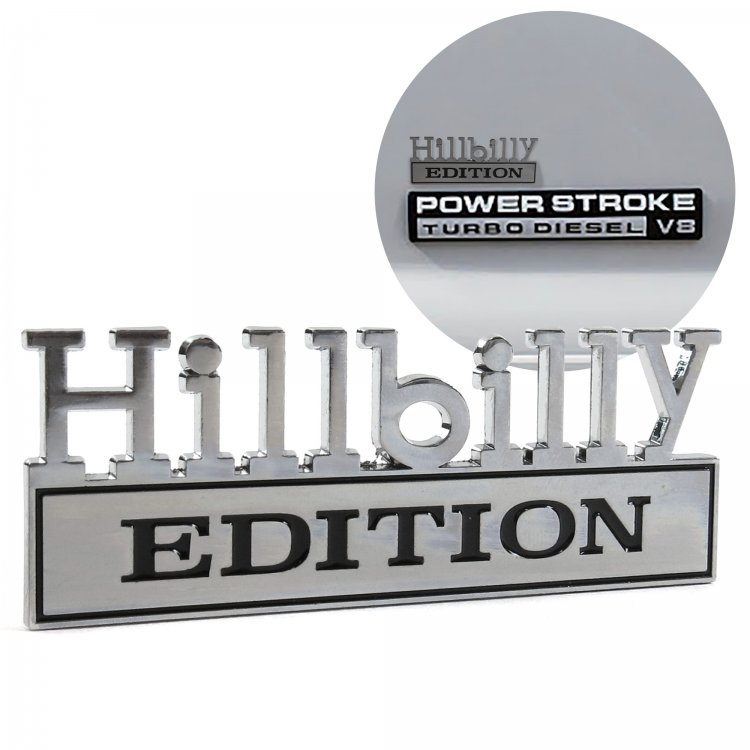Chrome Metal Hillbilly Edition Fender Emblem Badge Car Truck Auto ...
