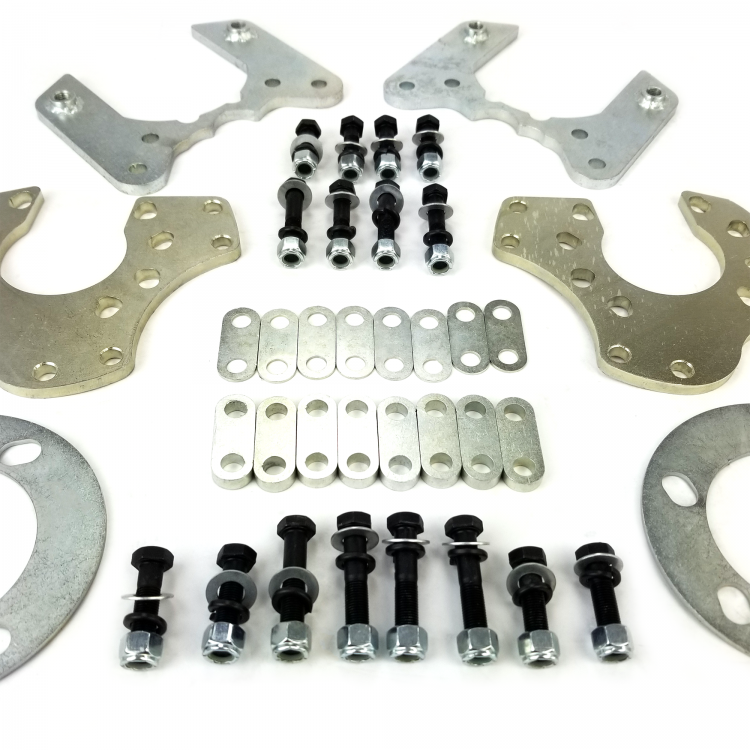 GM Metric Rear Disc Brake to 8 or 9 Inch Ford Rear Axle Bracket Set w ...