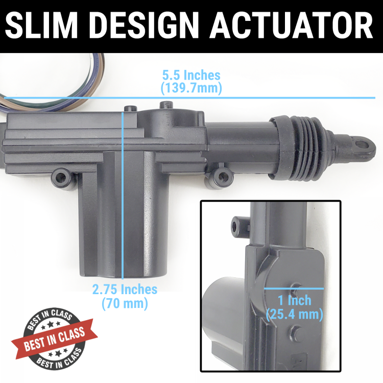 5 Wire Power Door Central Lock Unlock Actuator Universal 12 Volt Motor ...