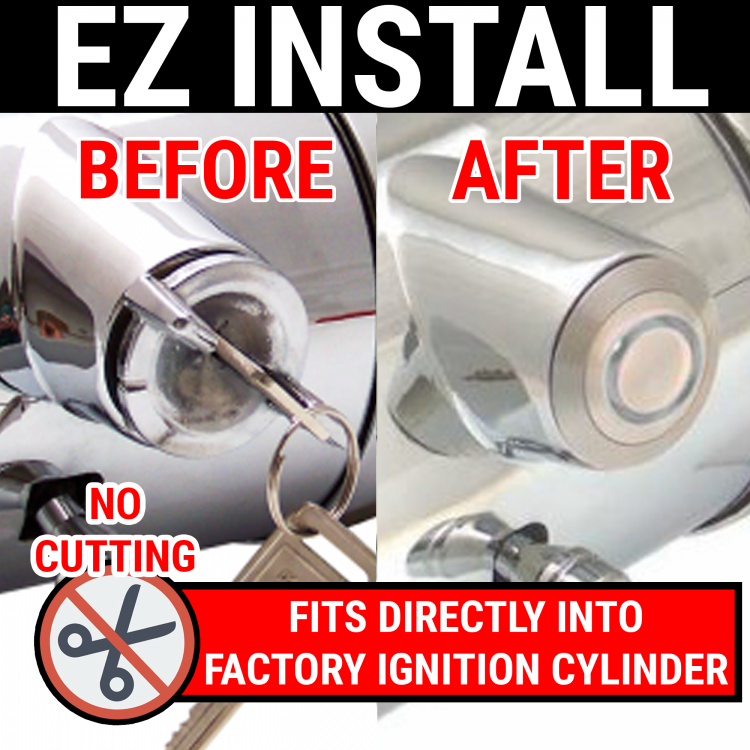 GM Direct Fit Column Insert Billet Push Button Car Start Conversion Kit ...
