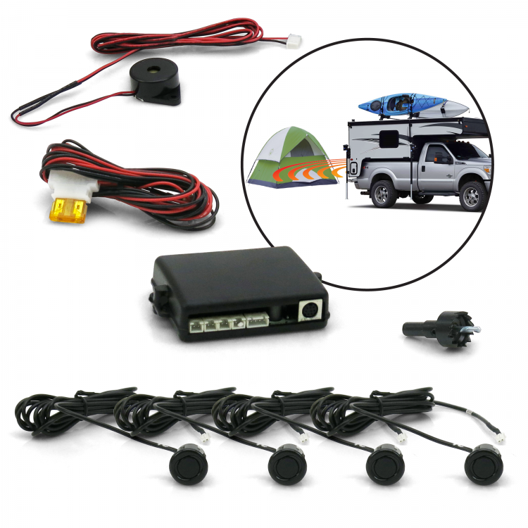 Car Backup Reverse Radar Sensor System Kit Parking Rear Safety Sound ...