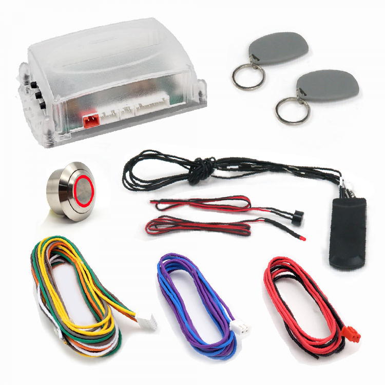 GM Direct Fit Column Insert Red LED Billet Push Button Start Conversion ...