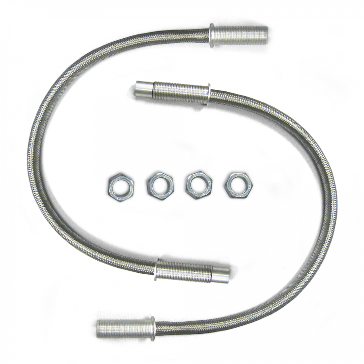 Pair of 18 Inch Long Stainless Steel Door Wire Loom