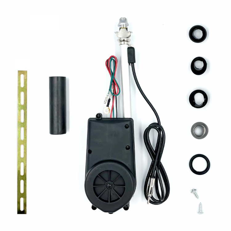 Frenched AM FM Car Radio Automatic Power Antenna Kit Electric Stainless ...