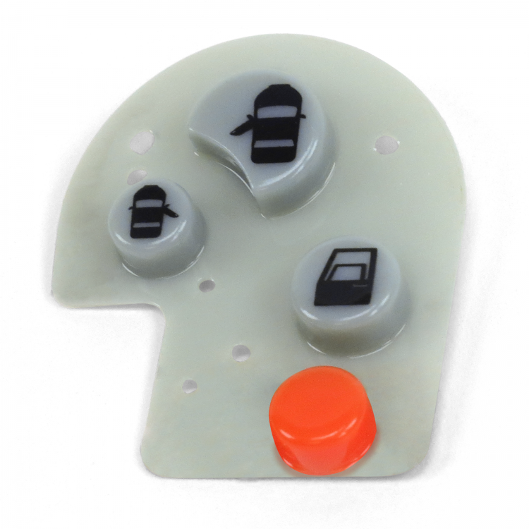 Autoloc Remote Key Fob Replacement Pad w/ 4 Button Shaved Door Pop Open ...