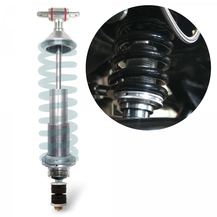 Performance Coilover Shock 375mm Length with Crossbar to Spike Stem ...