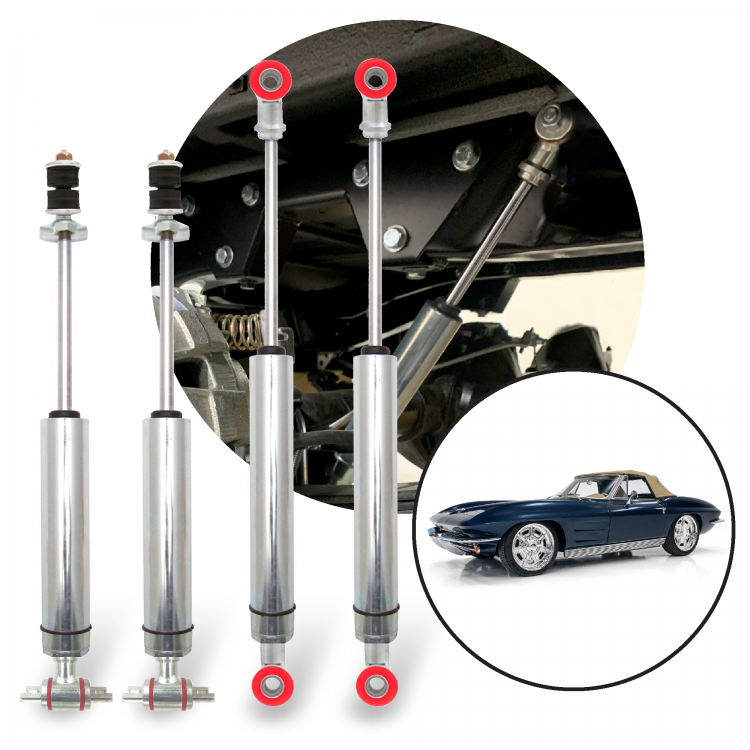 1963-1982 Chevrolet Corvette Front and Rear Performance Race Shocks Kit ...